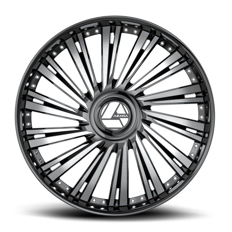 AZX-102 | 28" Custom Chrome & Gloss Black Machined Wheels