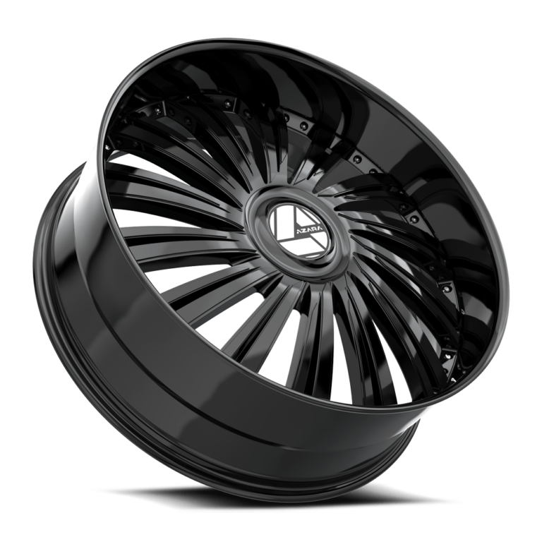 AZX-102 | 28" Custom Chrome & Gloss Black Machined Wheels