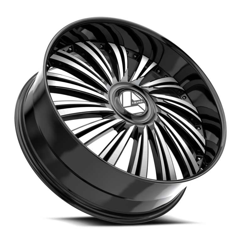AZX-102 | 28" Custom Chrome & Gloss Black Machined Wheels